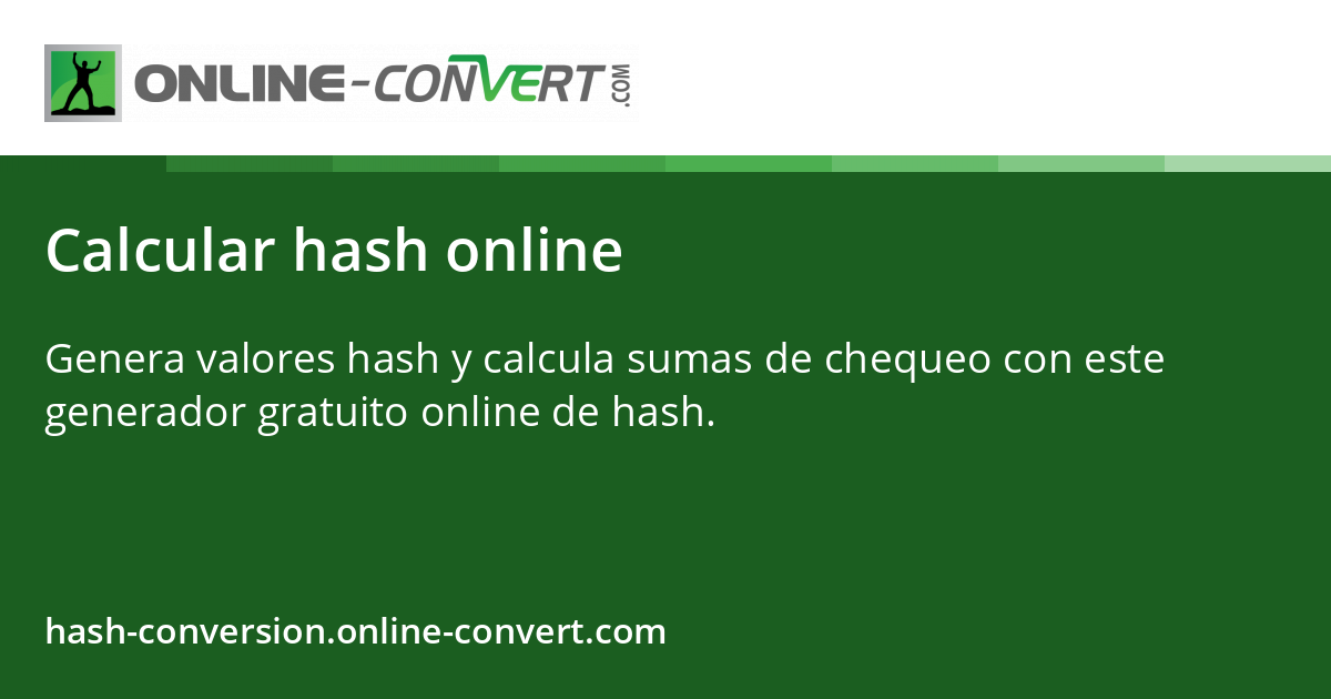 Calcular hash online
